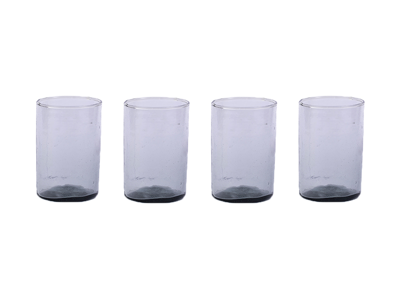 Arak Glass - Grey | Pack of 4 | 9x5.5cm - Minbaladeh.world