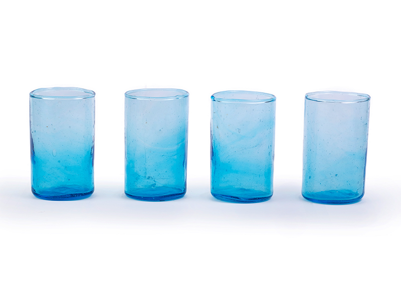 Arak Glass - Light Blue | Pack of 4 | 9x5.5cm - Minbaladeh.world