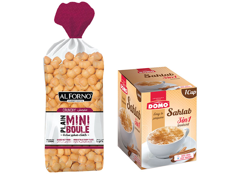 Kaak mini boule - Plain 250g + Sahlab Instant Mix 3-in-1 (12 sachets ...