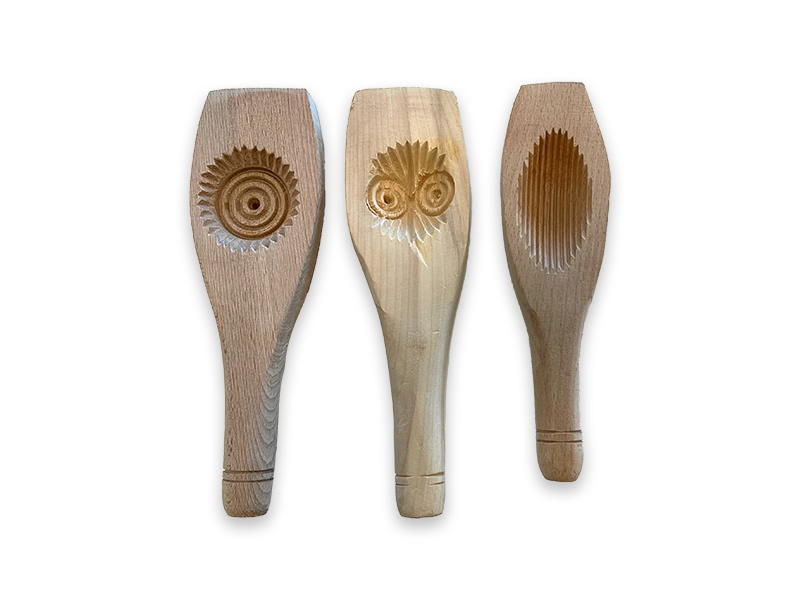 Maamoul Wooden Stamps | Set of 3 Shapes - Minbaladeh.world