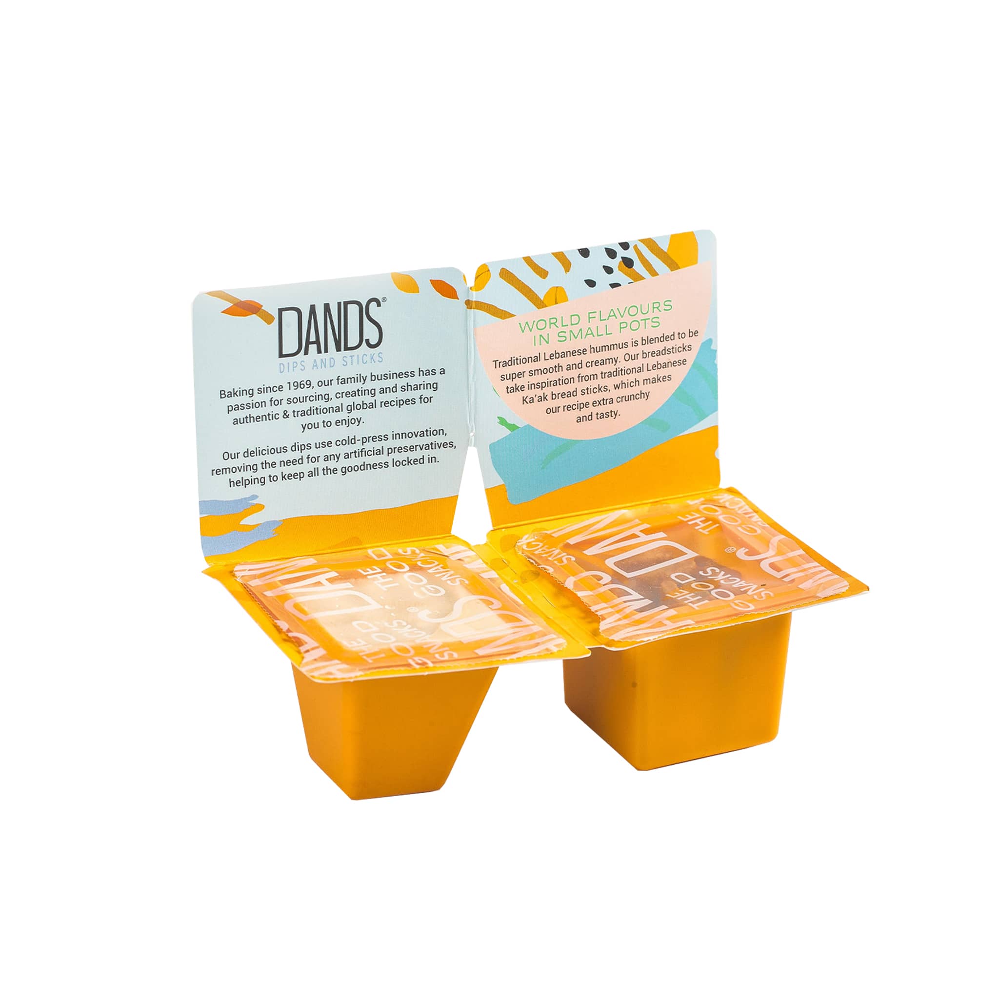 Dip & Go Hummus + Breadsticks | 100g - Minbaladeh.world